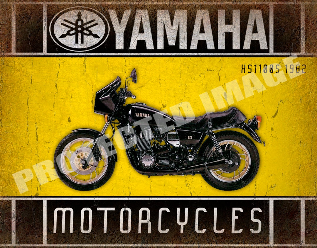 YAMAHA XS1100S 1982, Vintage Retro Style Motorcycle , Metal , Tin Sign ...
