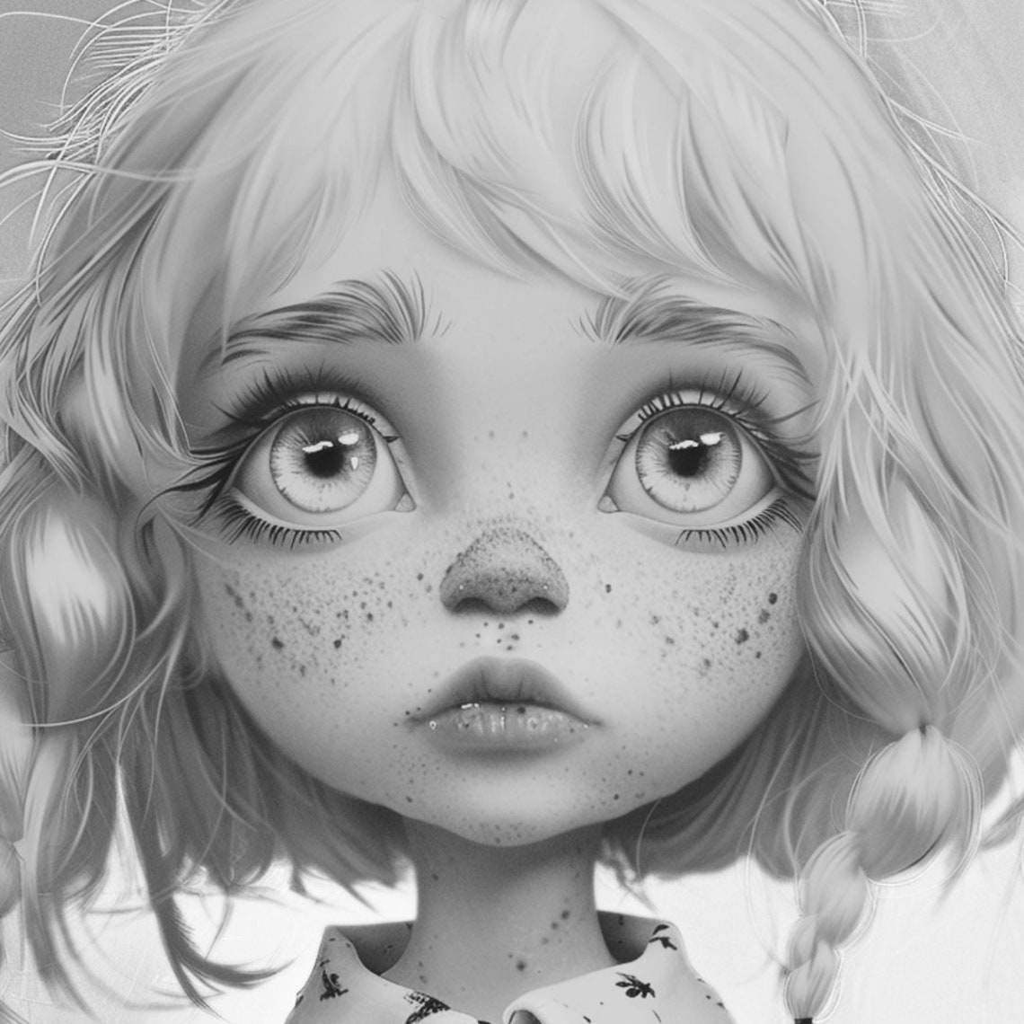 36 Profiles of the Odd-world Kids Grayscale Coloring Pages Bundle - Etsy