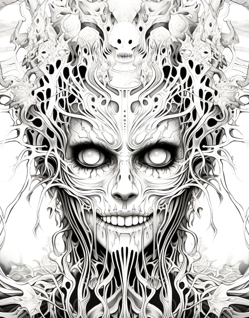 40 Women of the Shadows Grayscale and Black & White Coloring Pages ...