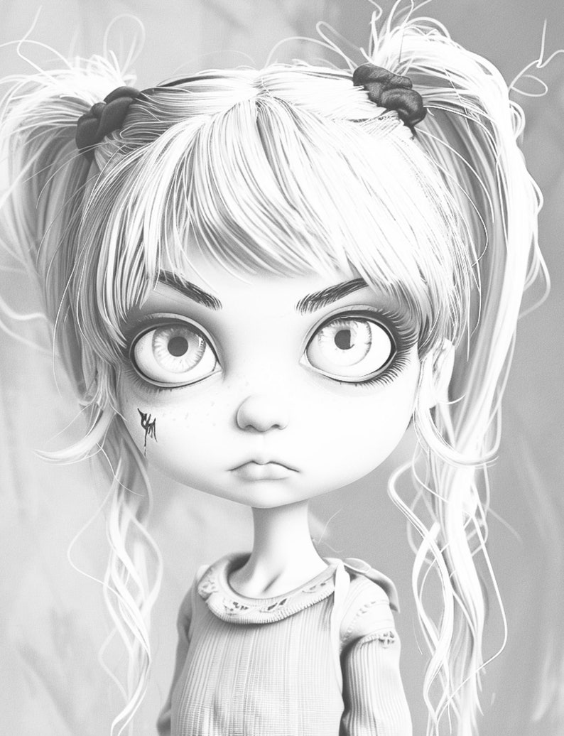36 Profiles of the Odd-world Kids Grayscale Coloring Pages Bundle - Etsy