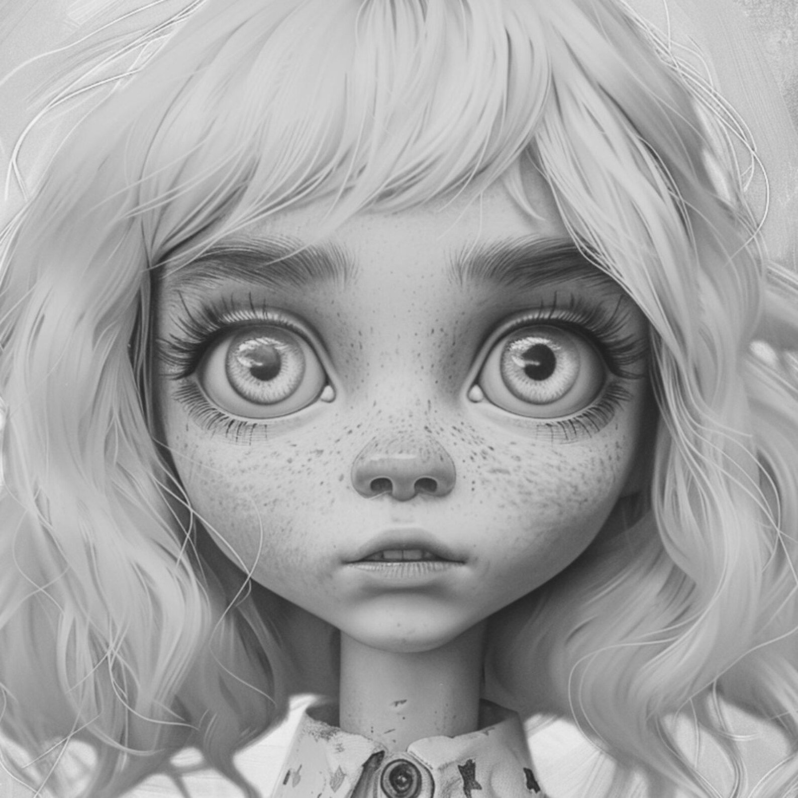 36 Profiles of the Odd-world Kids Grayscale Coloring Pages Bundle - Etsy