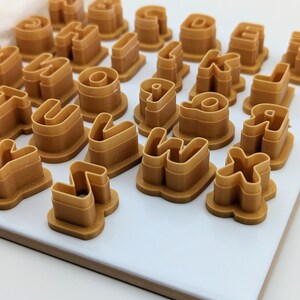 Alphabet Clay Letter Cutters, Small Letter Cutters, Clay Earring Stamp ...