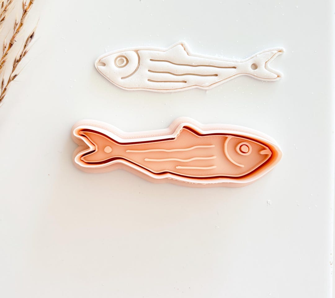 Realistic Sardine Imprint Cutter and Stamp 3D Printed for Cookies ...