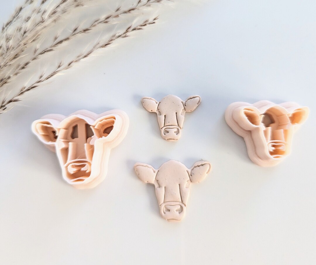 Cow Head Earring Imprint Cutter, Cow Pendant Cutter, 3D Printed Cutter ...