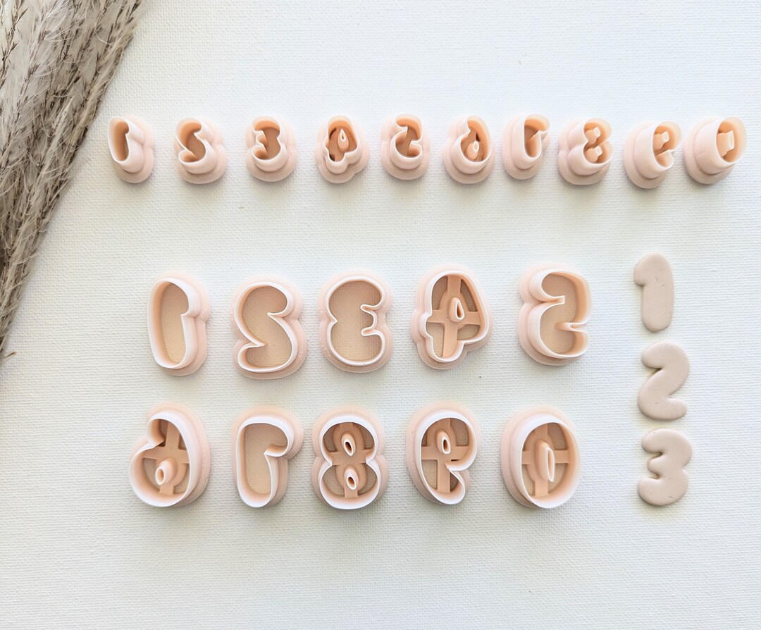 Bubble Number Full Set of Cutters, Number Clay Cutter Set, Number Clay ...