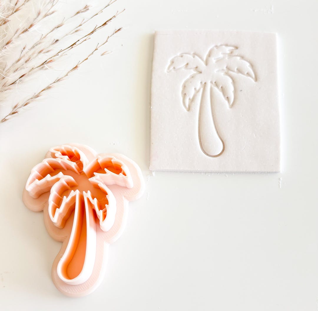 Palm Tree Clay Stamp, Tropical Tree Stamp, Tree Imprint Stamp, Polymer ...