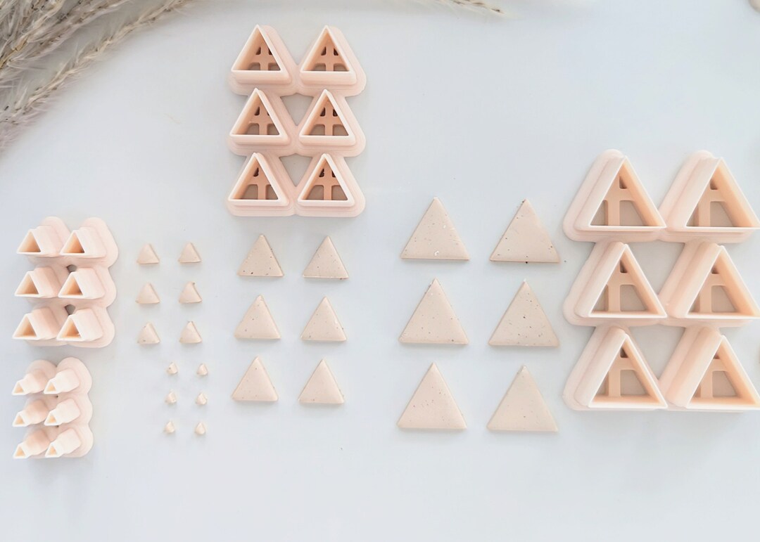 Slab Triangle Earring Cutter, Multi-cut Clay Earring Cutter , Polymer ...