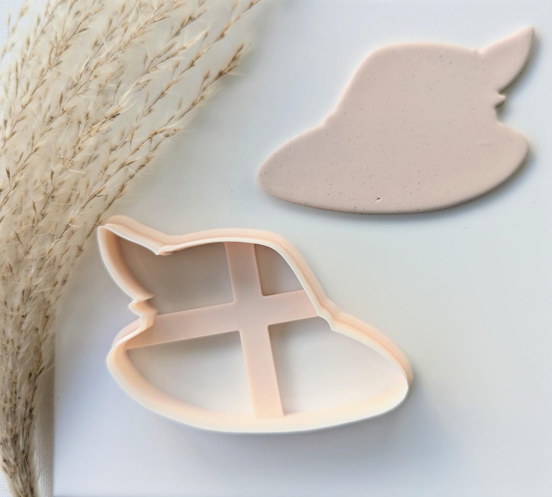 Hat W/feather Cookie Cutter, Hat Cookie Cutter, Large Clay Cutter ...