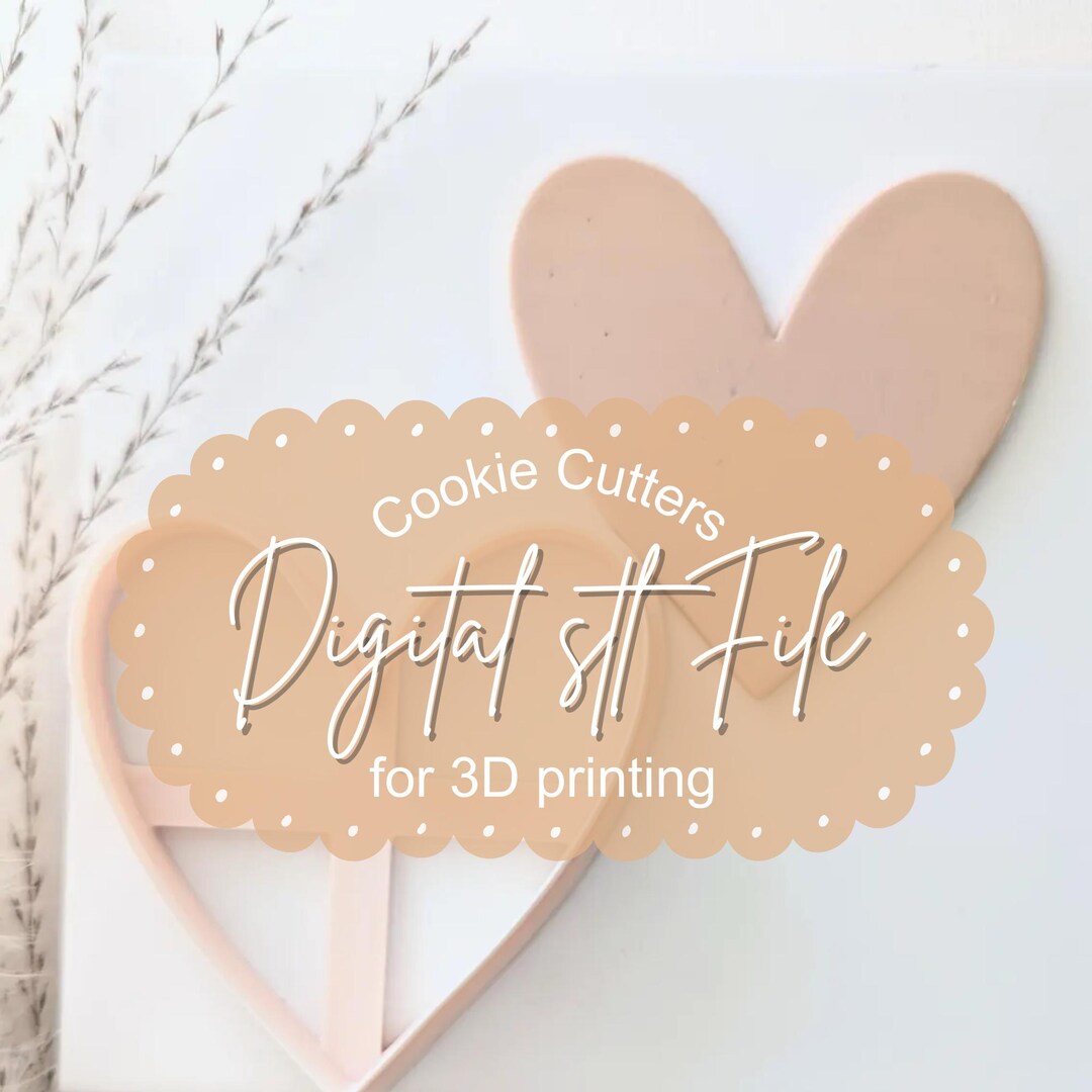 Extra Deep V Heart Cookie Cutter Digital STL File for 3D Printing - Etsy
