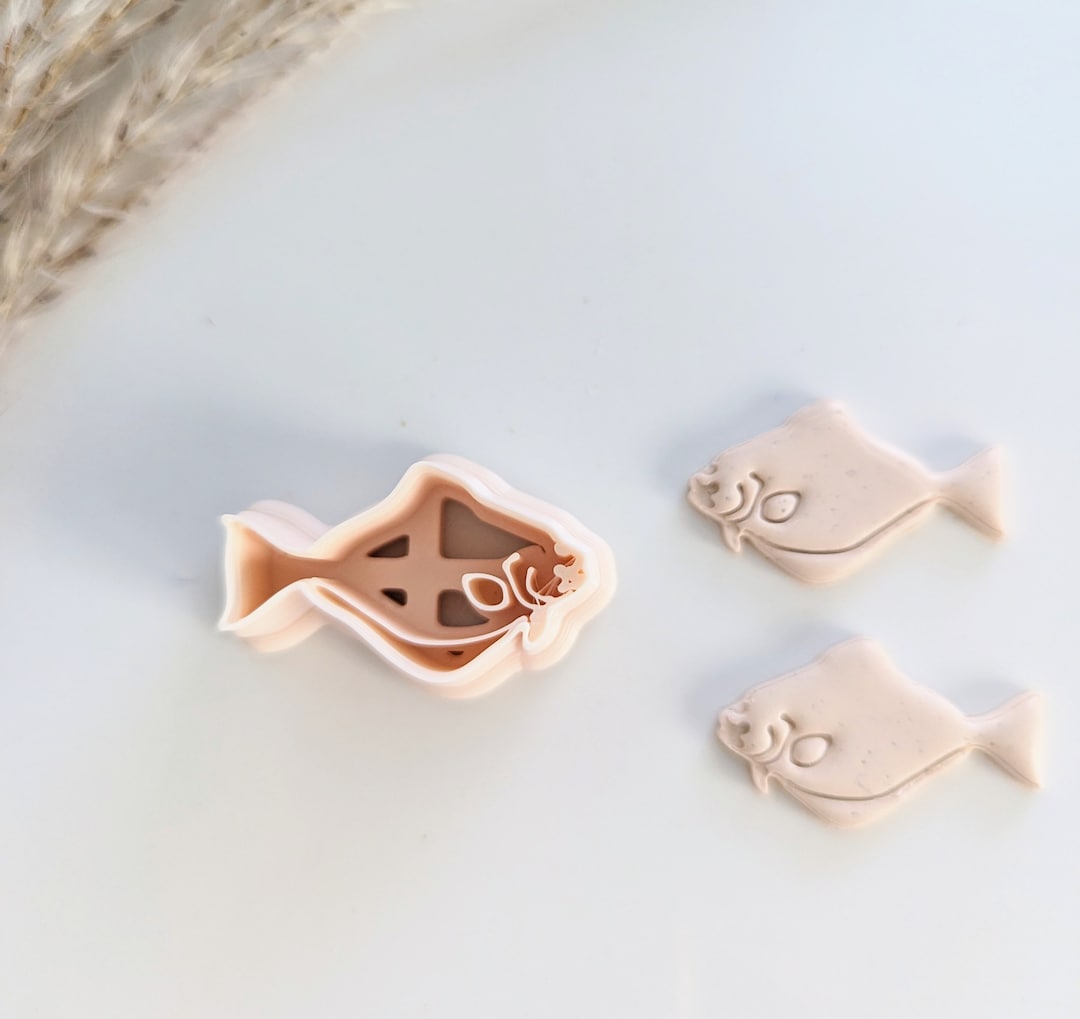 Halibut Earring Imprint Cutter, Fish Clay Earring Cutter, 3D Printed ...