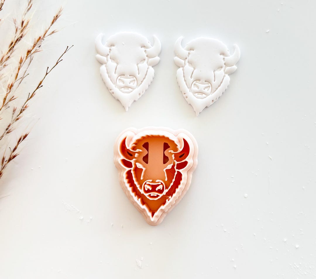 Bison Imprint Earring Cutter, 3D Printed for Polymer Clay. Jewelry ...
