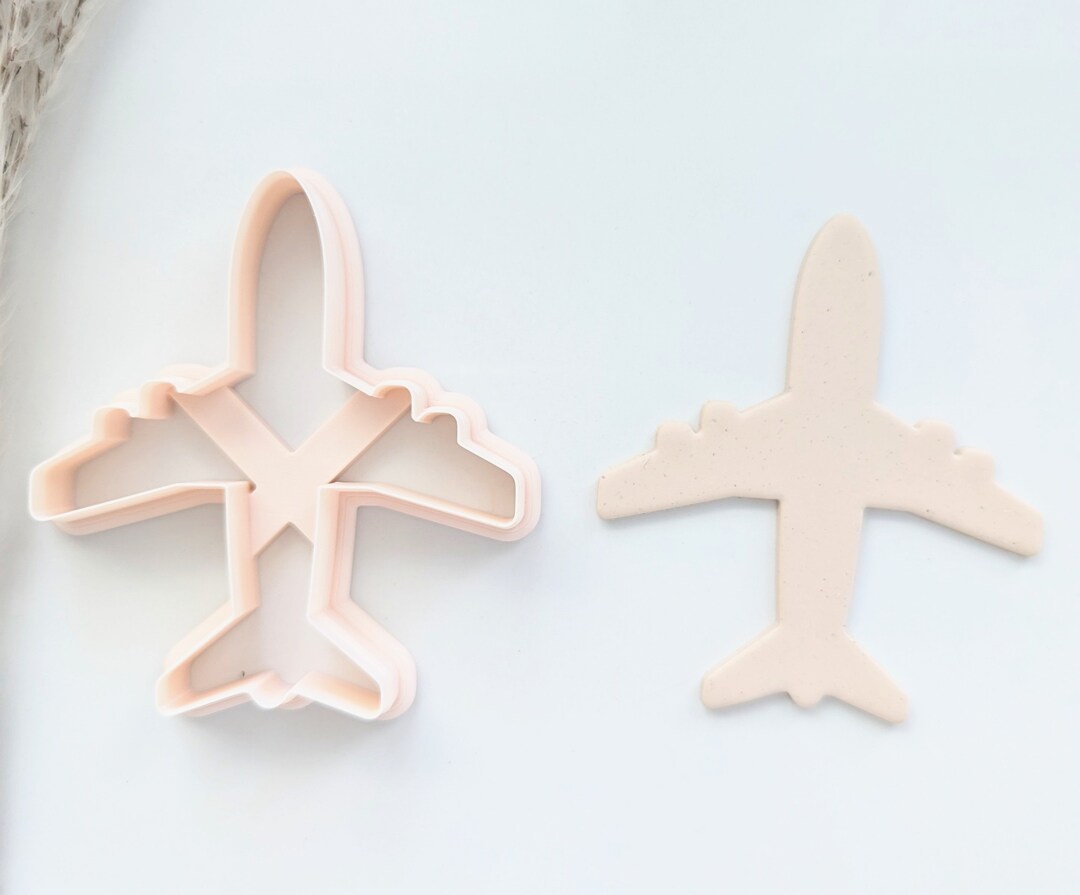 Jet Airplane Cookie Cutter, Plane Cookie or Clay Cutter, Large Clay ...
