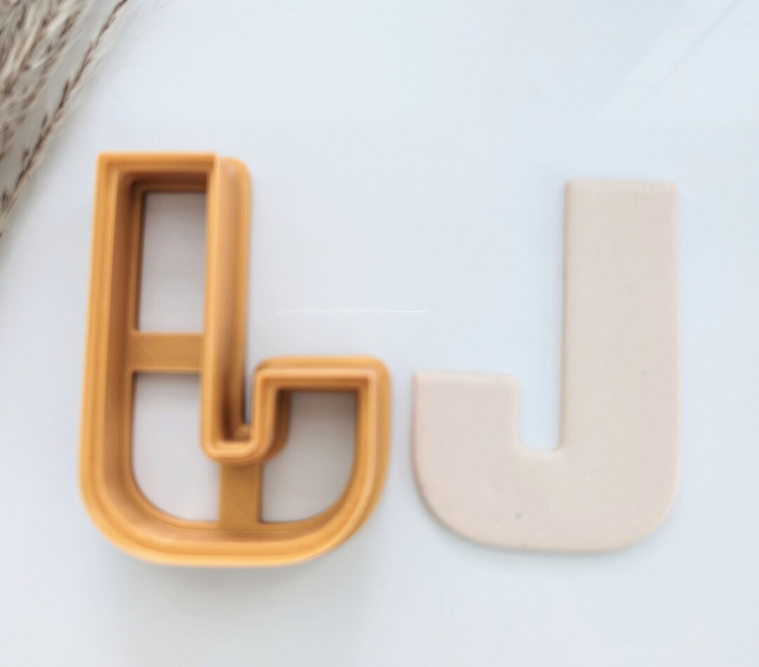 Alphabet Letter J Cookie Cutter, Letter J Large Clay Cutter, Polymer ...