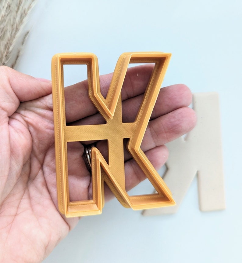 Alphabet Letter K Cookie Cutter, Letter K Large Clay Cutter, Polymer ...
