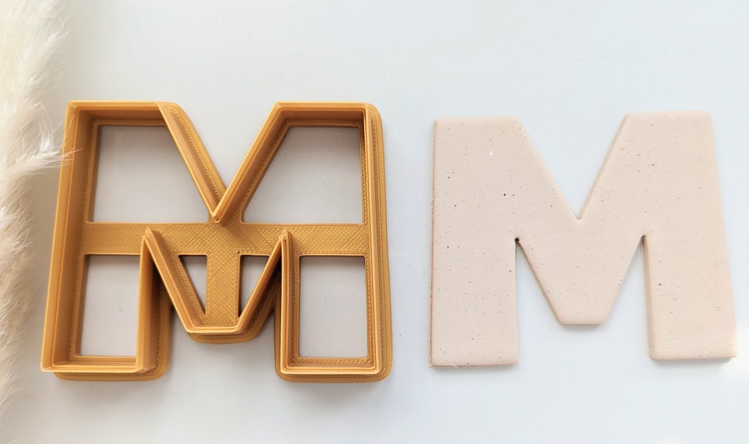 Alphabet Letter M Cookie Cutter, Letter M Large Clay Cutter, Polymer ...