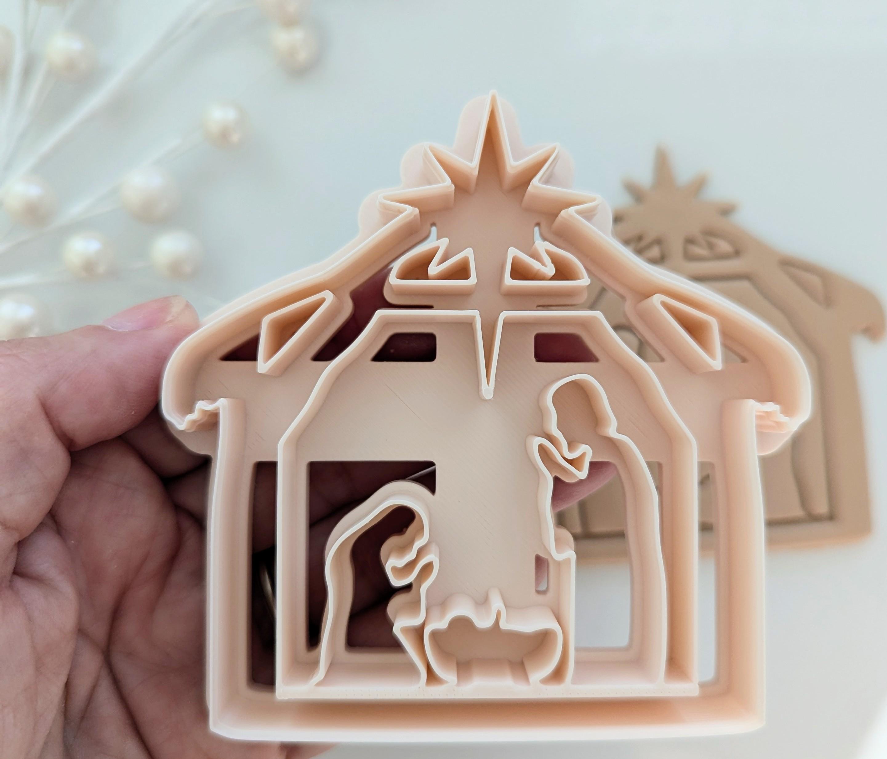 Christmas Nativity Scene Imprint Cutter, Nativity Ornament Cutter ...