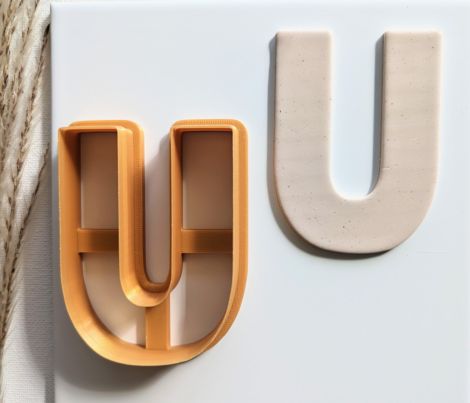 Alphabet Letter U Cookie Cutter, Letter U Large Clay Cutter, Polymer ...