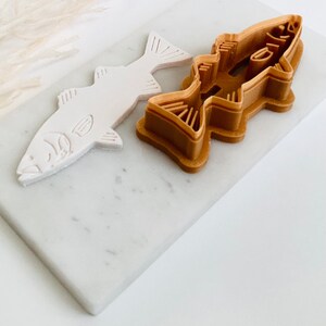 Striped Bass Cookie Cutter Imprint Cutter , Fish Cookie Cutter, Bass ...
