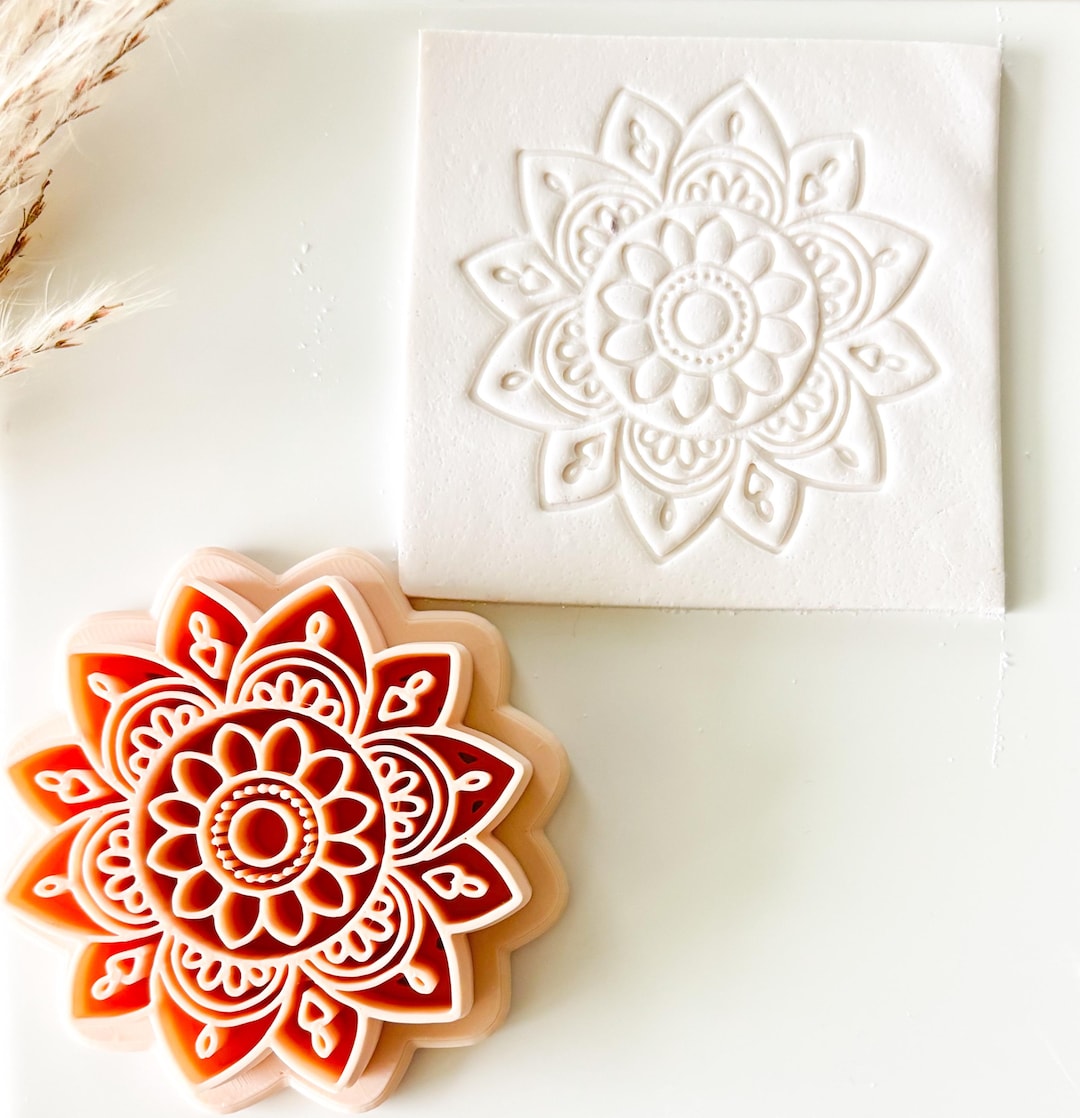 Mandala Medallion Clay Impression Stamp #1 for Earthenware Clay ...