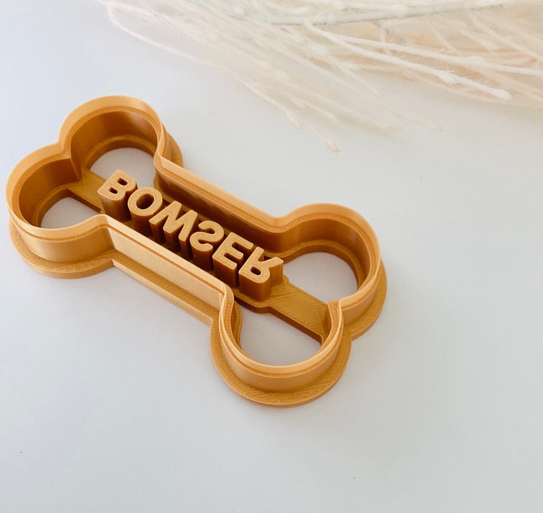 Personalized Dog Bone Cutter, Dog Treat Biscuit Cutter, Custom Dog Bone ...