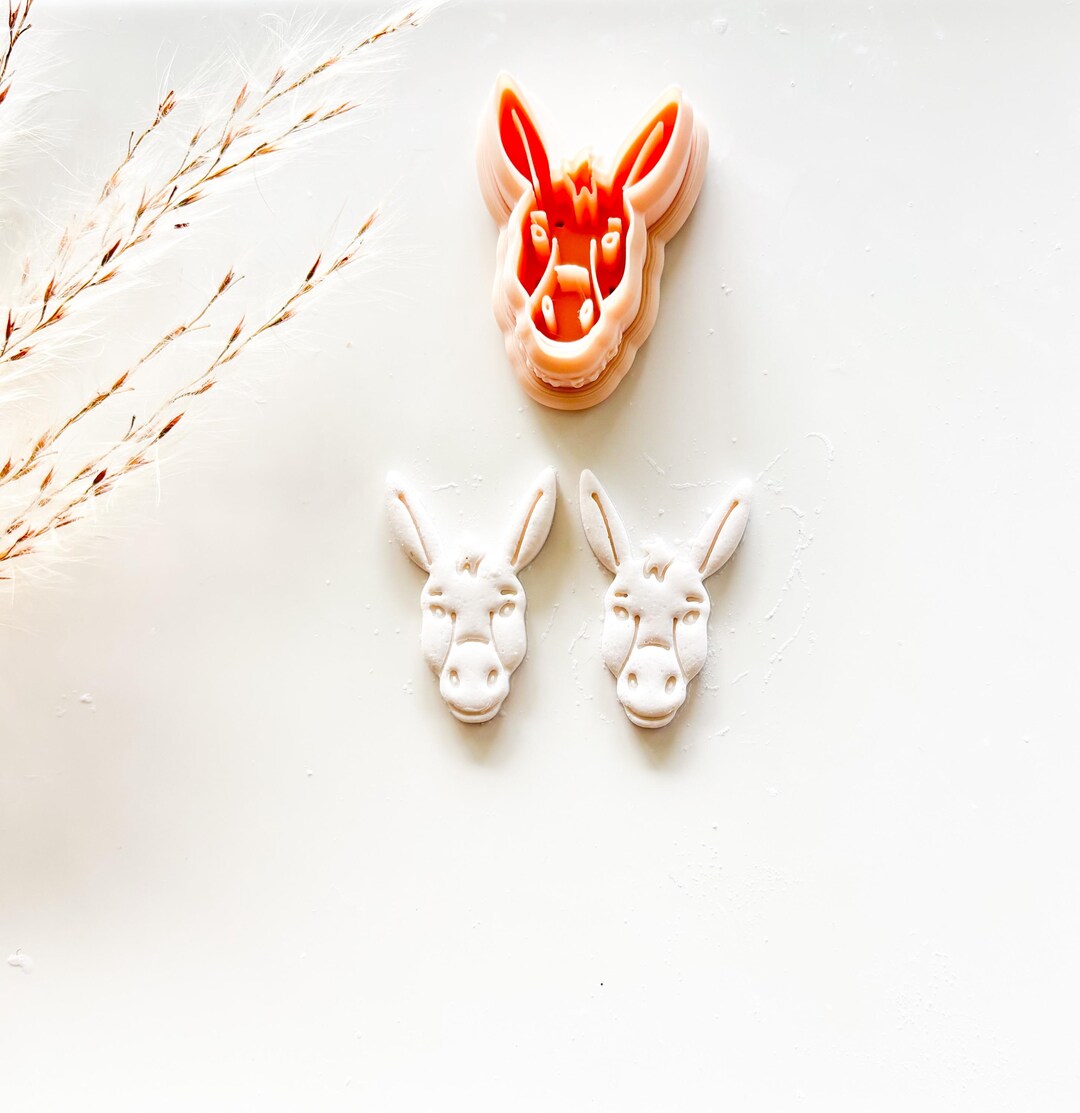 Christmas Donkey Imprint Earring Cutter, Farm Animal Cutter, 3D Printed ...
