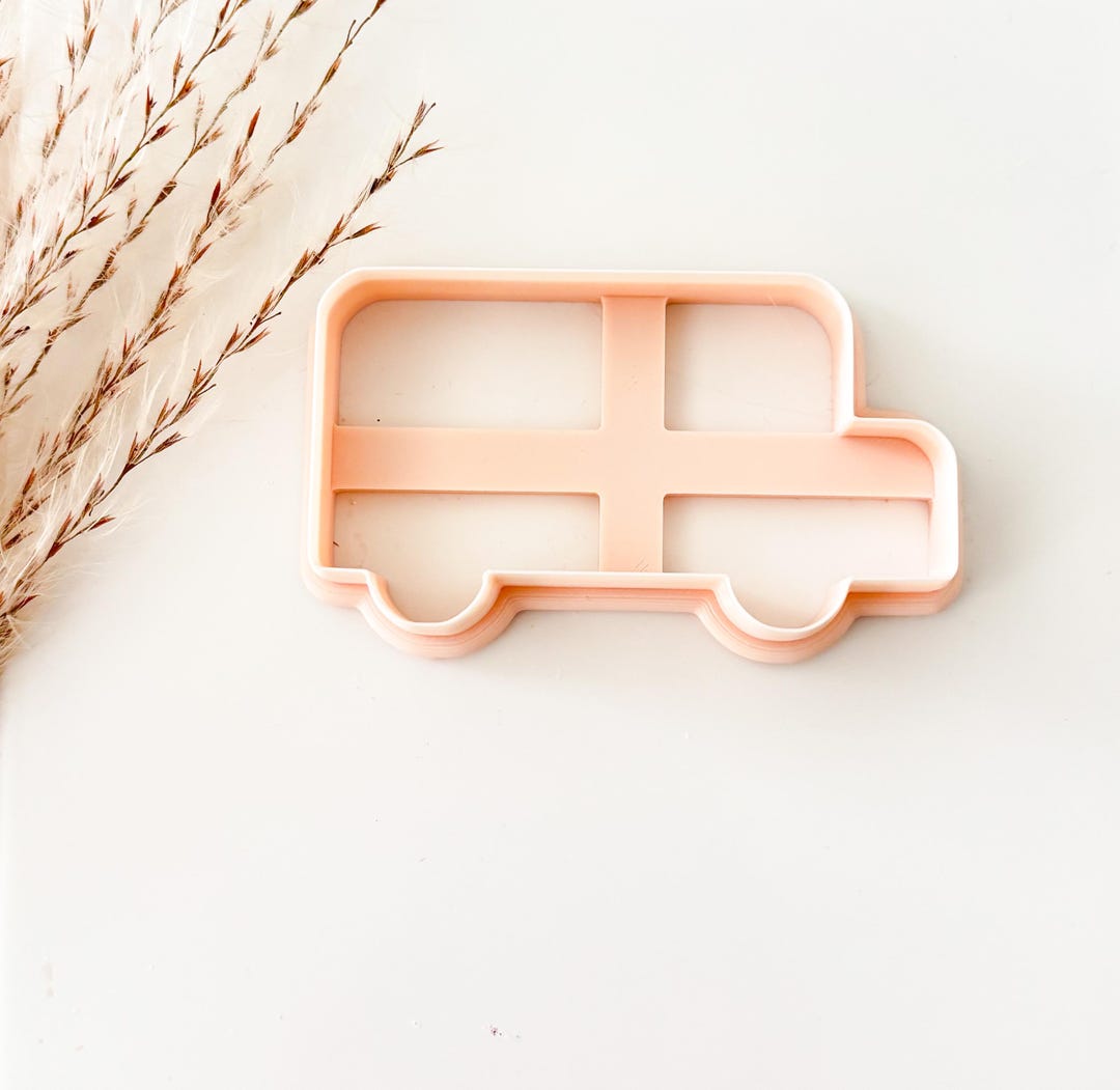 School Bus Cookie Cutter, Large Bus Clay Cutter, Back to School Cookie ...