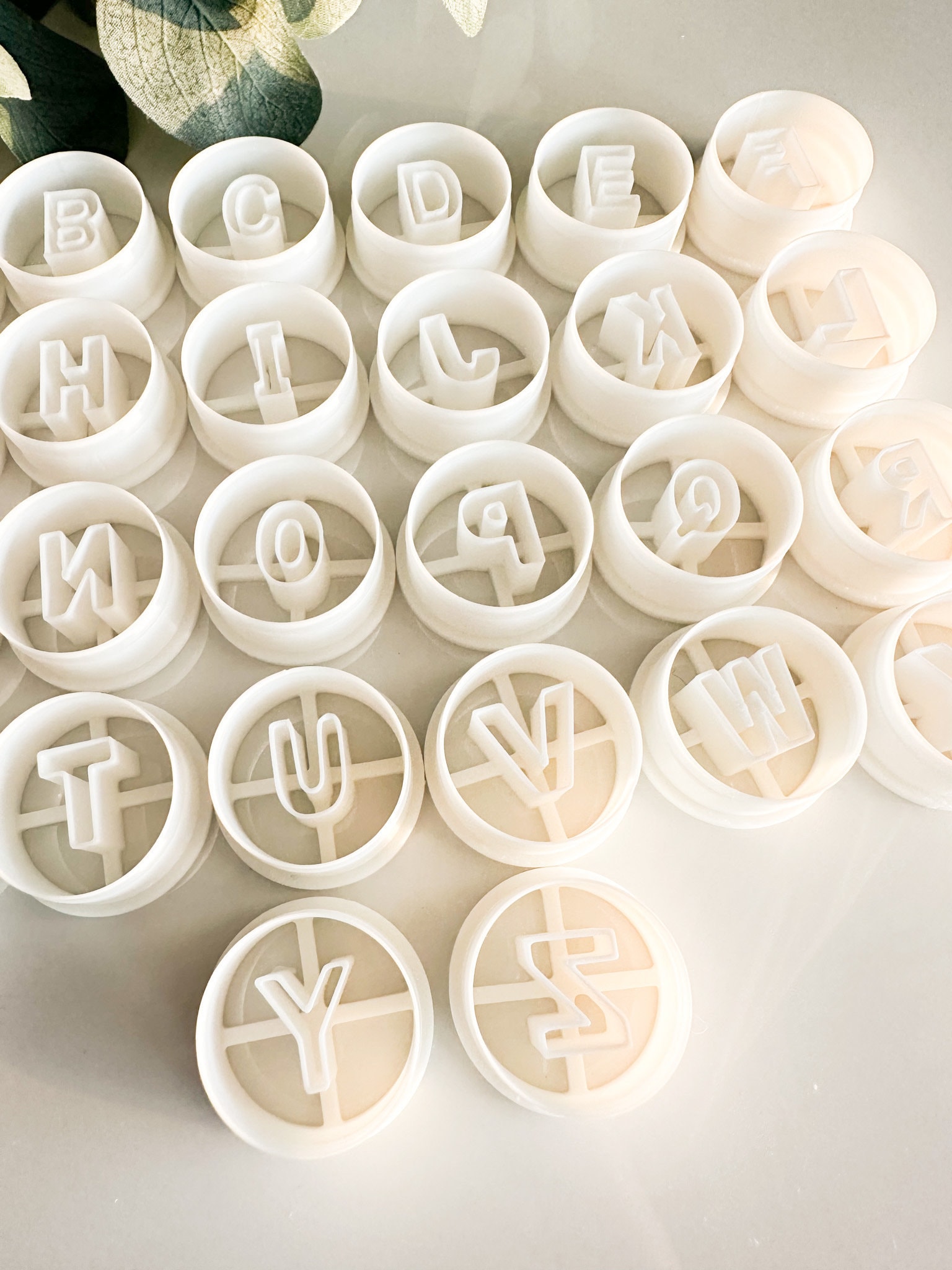 Alphabet Clay Letter Stamp Cutters, Letter Stamps, Clay Earring Stamp ...
