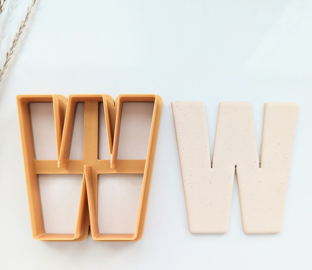Alphabet Letter W Cookie Cutter, Letter W Large Clay Cutter, Polymer ...