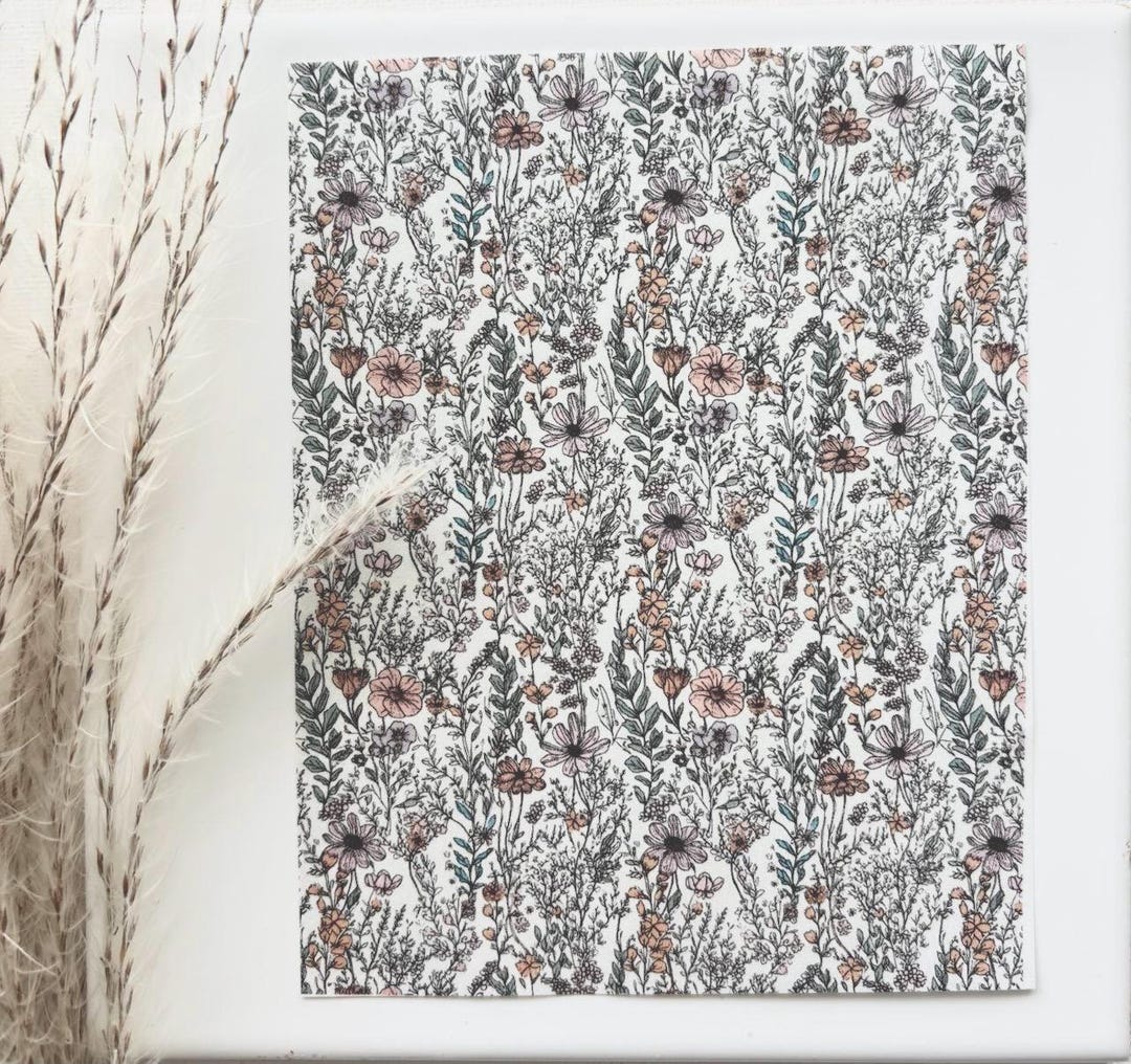 Transfer Paper Floral Print Wildflowers (16), Transfers for Polymer ...