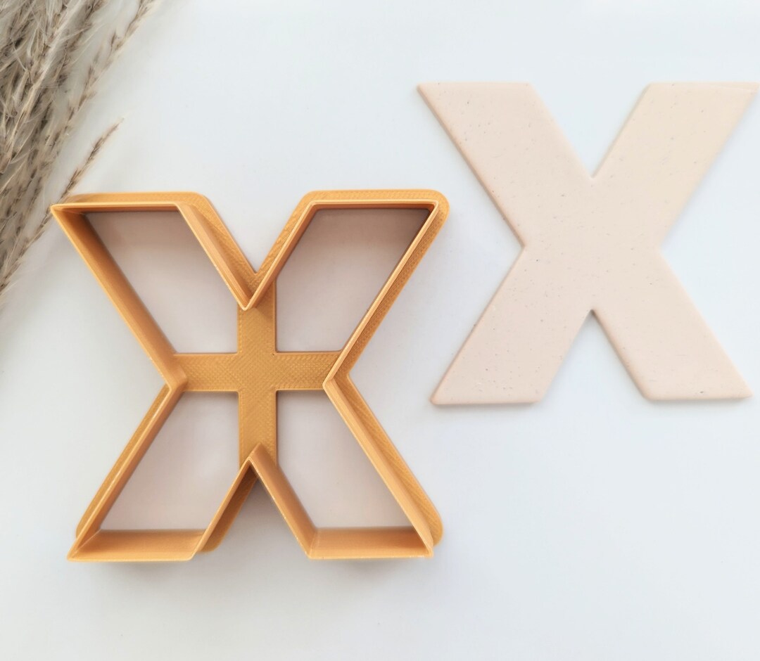 Alphabet Letter X Cookie Cutter, Letter X Large Clay Cutter, Polymer ...