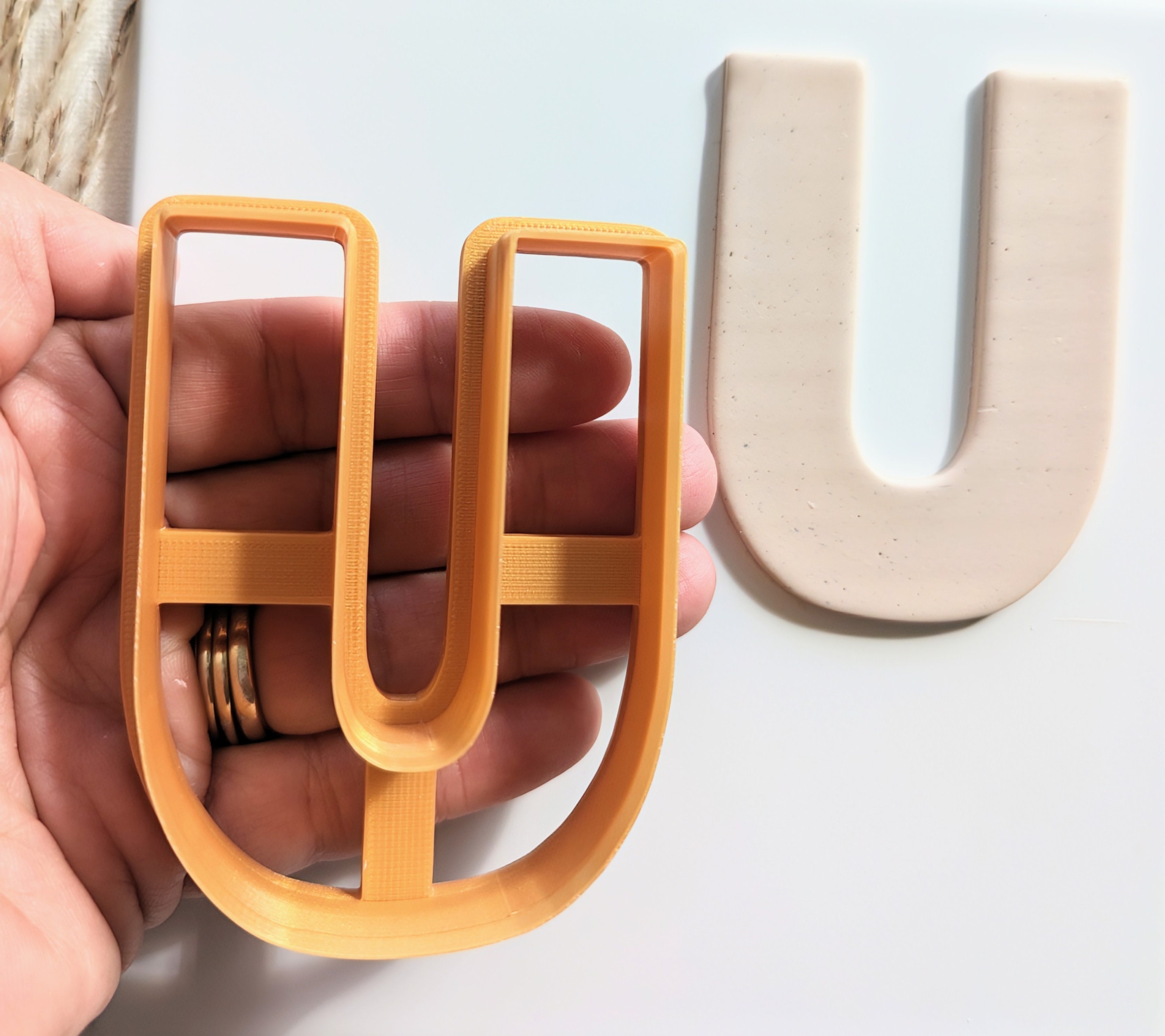 Alphabet Letter U Cookie Cutter, Letter U Large Clay Cutter, Polymer ...