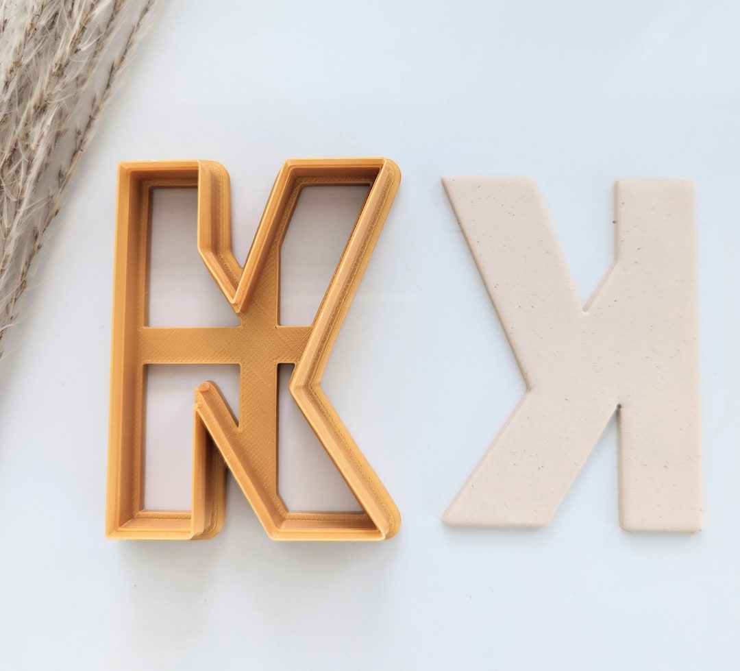 Alphabet Letter K Cookie Cutter, Letter K Large Clay Cutter, Polymer ...
