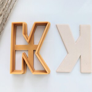 Alphabet Letter K Cookie Cutter, Letter K Large Clay Cutter, Polymer ...