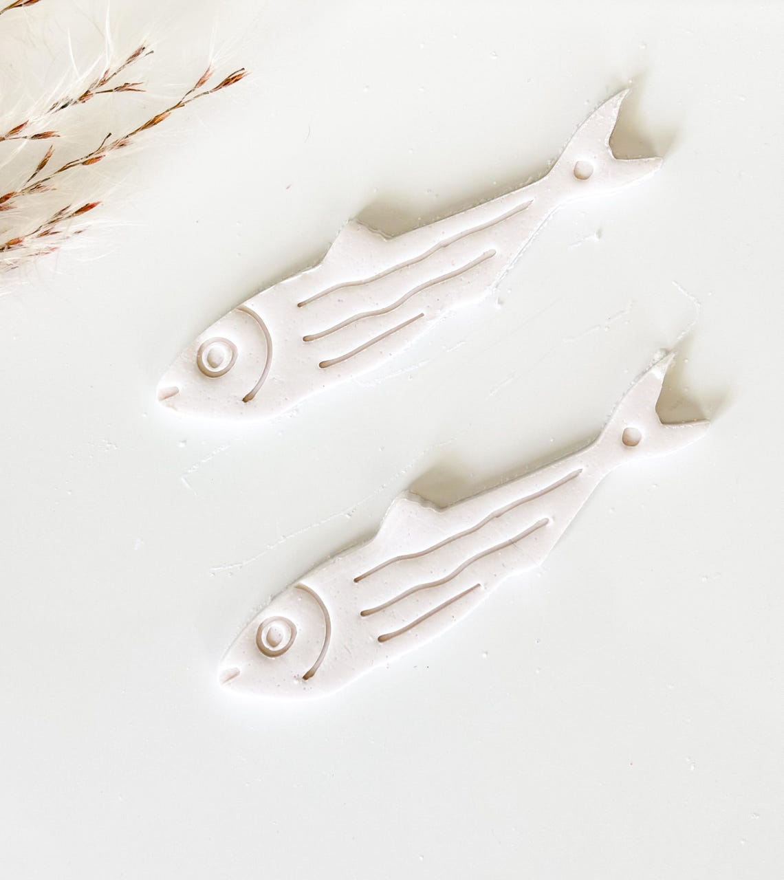 Organic Sardine Large Polymer Clay Imprint Cutter, Pendant Clay Cutter ...