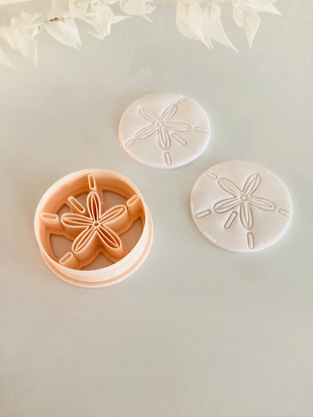 Sand Dollar Earring Imprint Cutter, Clay Sand Dollar Pendant Cutter, 3D ...