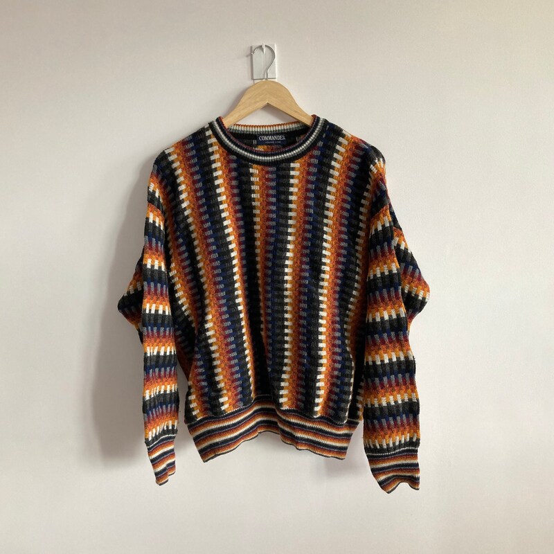 90s Colorful Sweater - Etsy