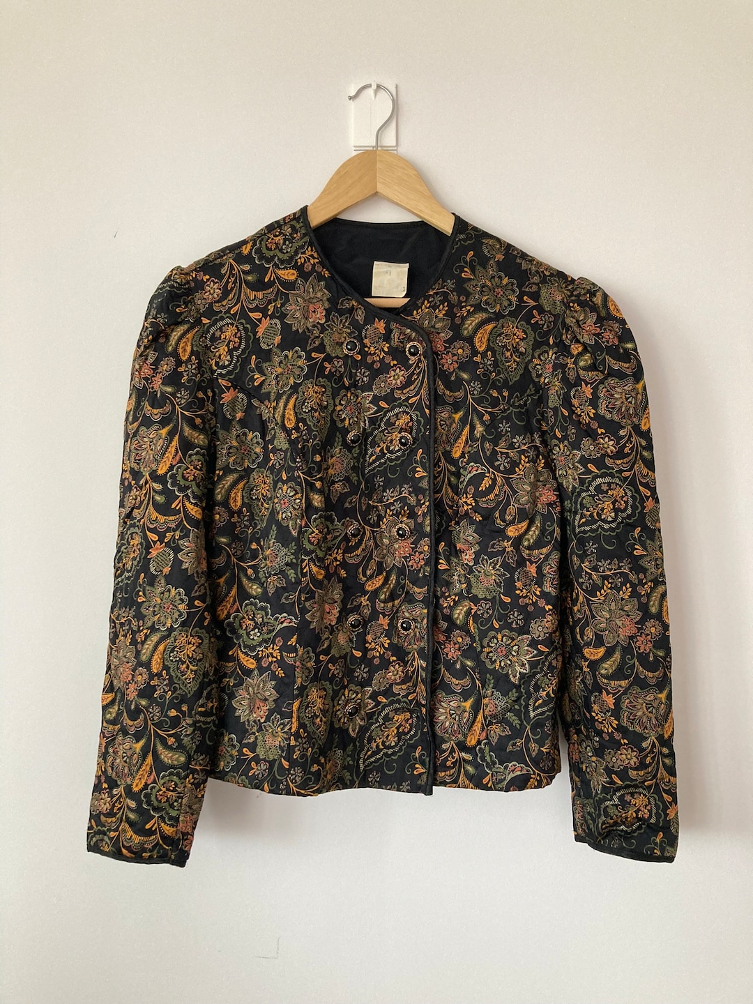80s Vintage Paisley Jacket - Etsy