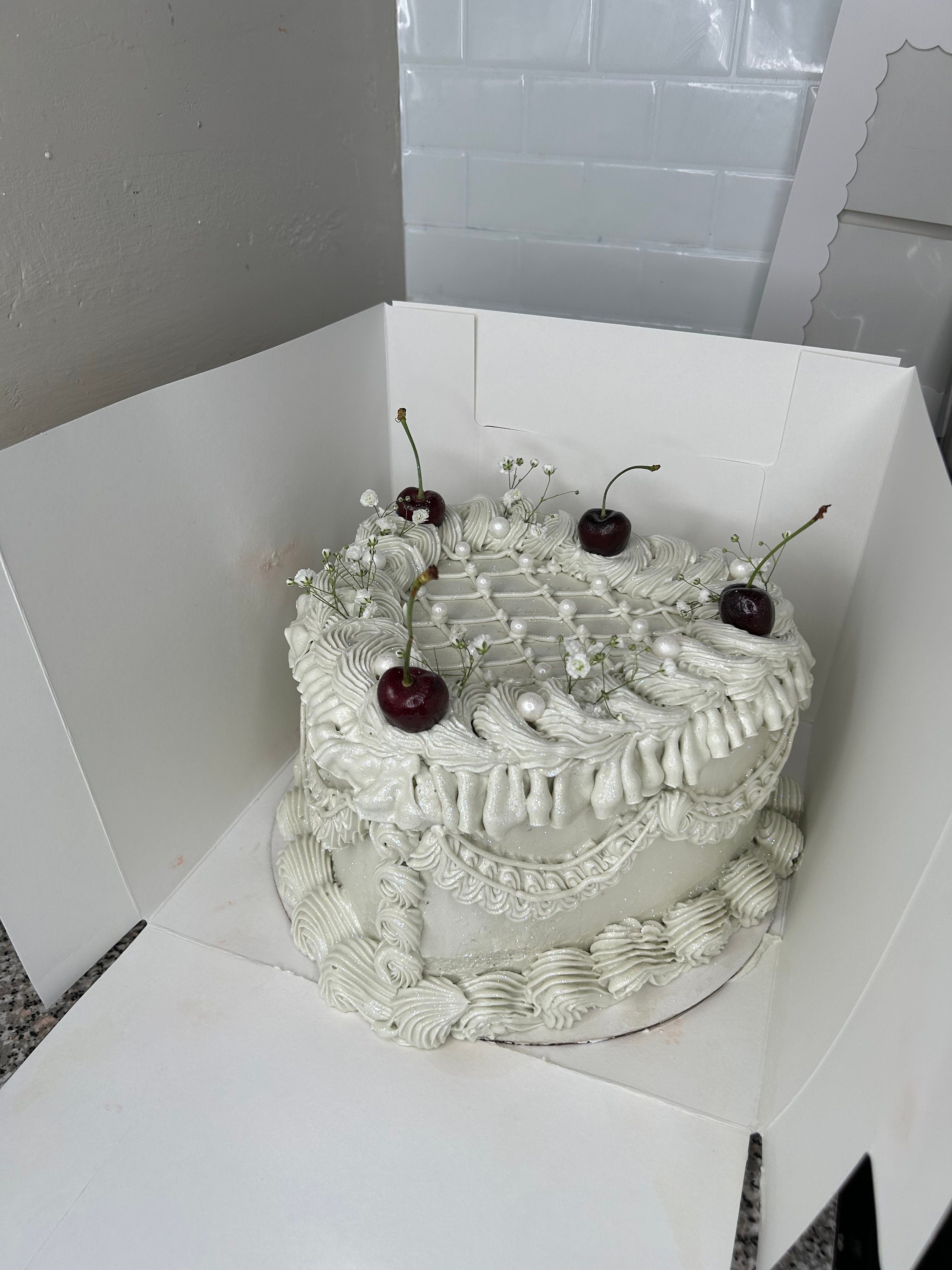 Organic Non Dairy 8” 3 Layer Vintage Cake ( LOCAL PICKUP ONLY) - Etsy