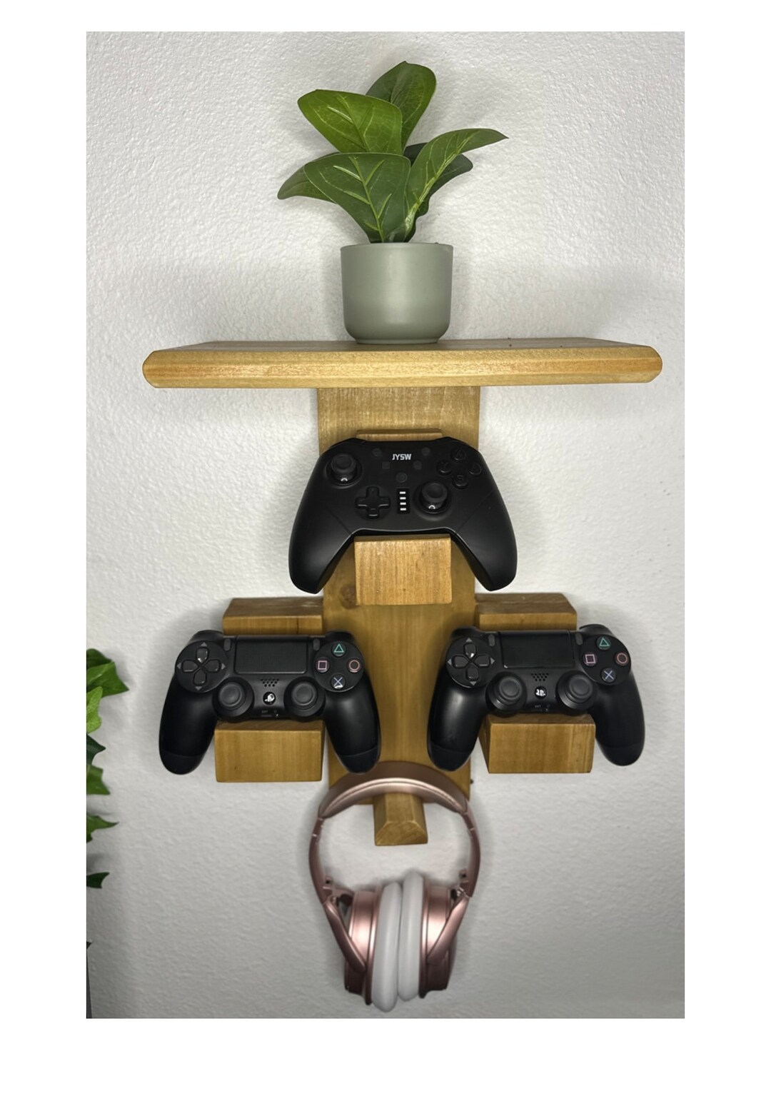Wooden Game Controller Tree With Headphone Mount - Etsy