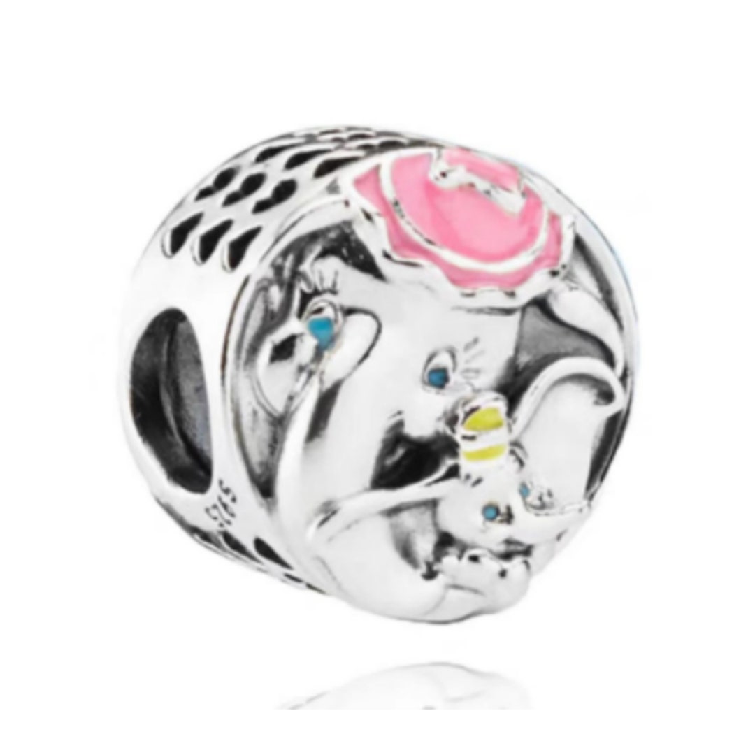 Authentic Pandora Silver Handmade Charm Mother and Baby Elephant ...