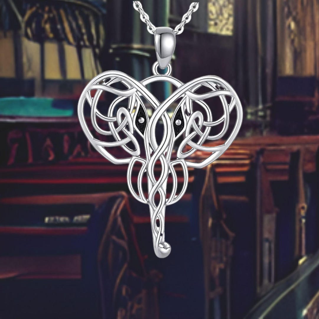 Celtic Knot Elephant Necklace for Women 925 Sterling Silver Jewelry for Women - Etsy