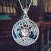 Tree of Life Time Clock Necklace for Women Sterling Silver Crystal ...