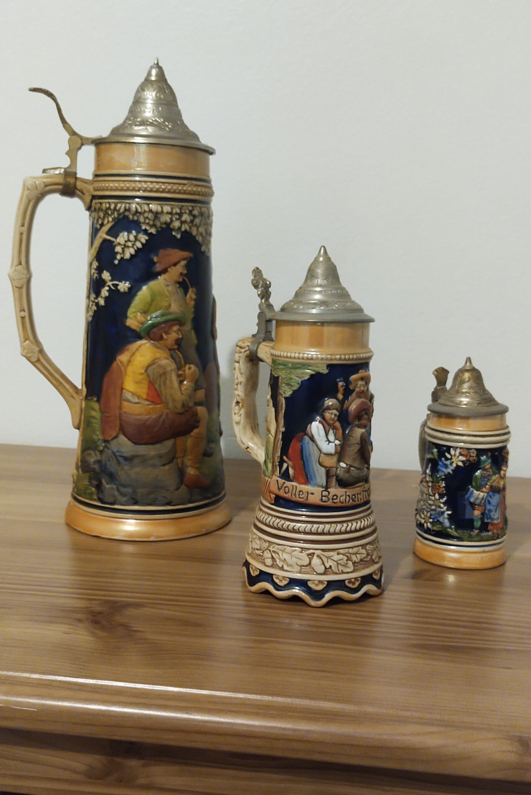 Amazing Lidded German Beer Stein Great Graphics 3 Psc - Etsy