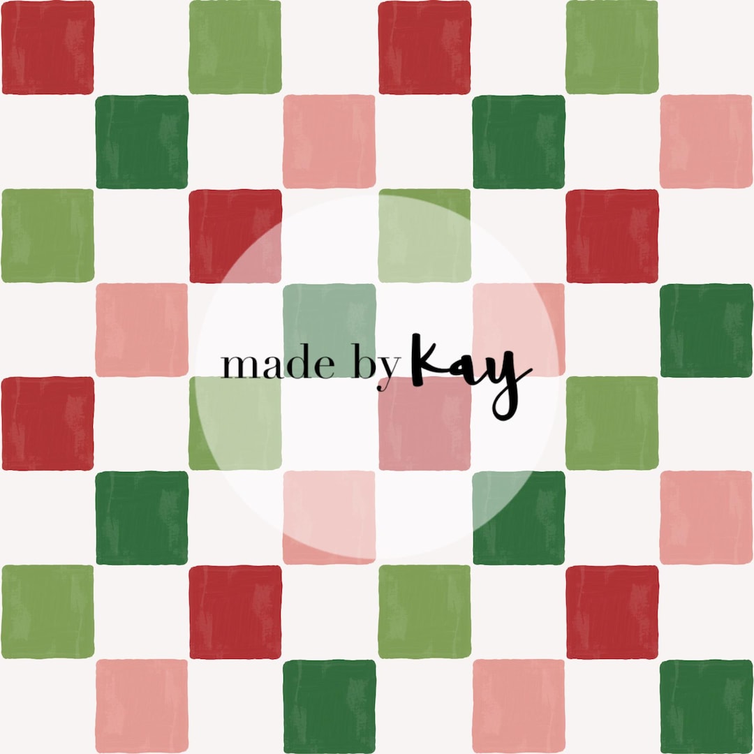 Red Green and Pink Christmas Checkers Seamless File, Holiday ...