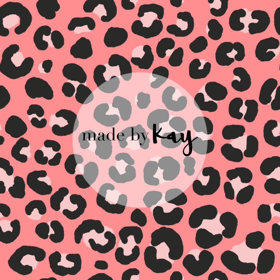 Pink and Black Leopard Spots Seamless Digital Repeat, Leopard Dots Neon ...