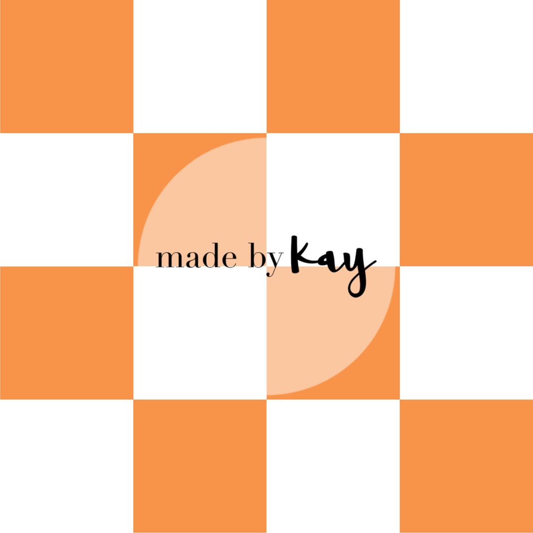 Orange and White Checkers Seamless File, Fall Checkers Autumn Squares ...