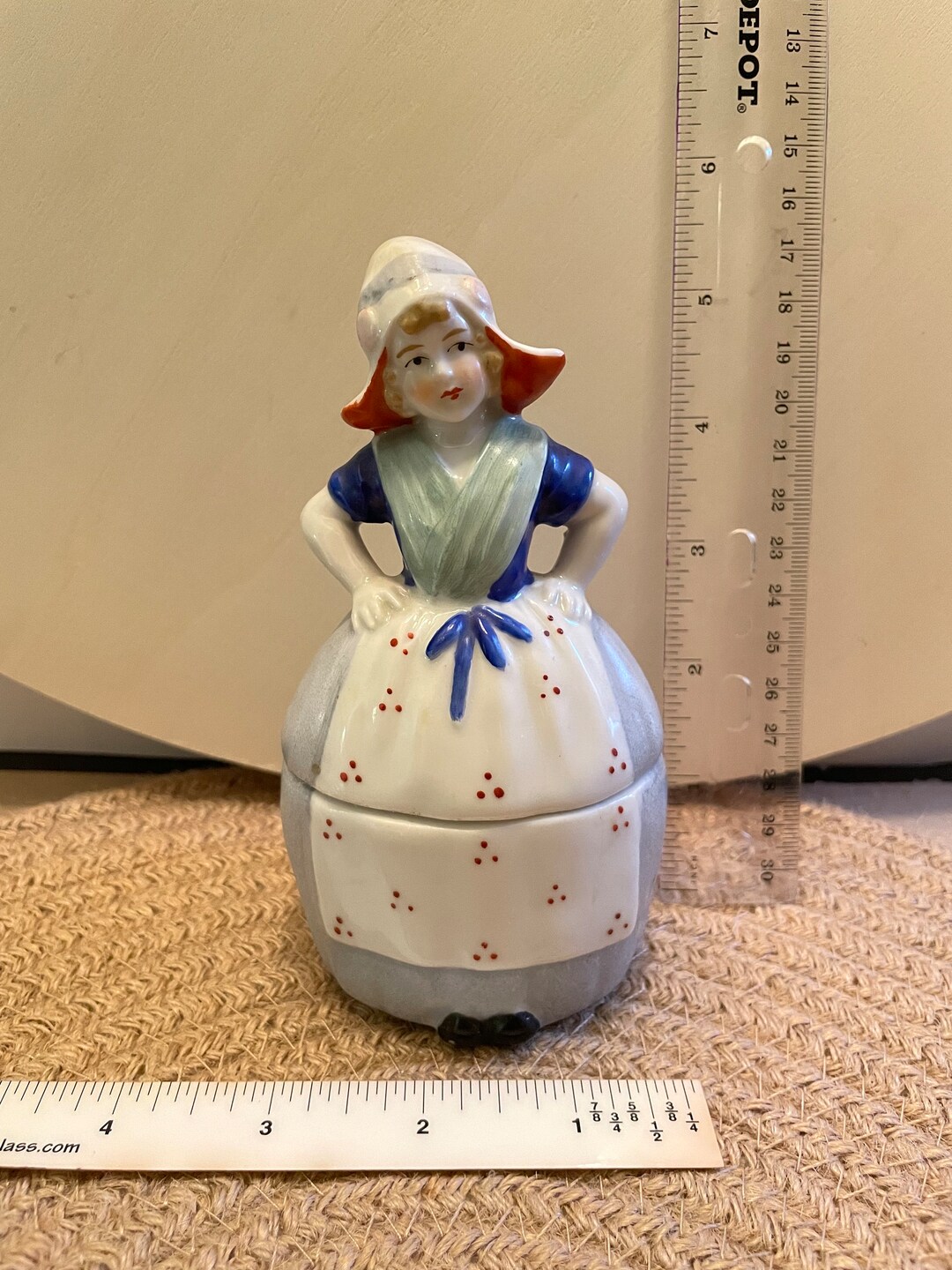 Vintage Dutch Girl Trinket Box - Etsy