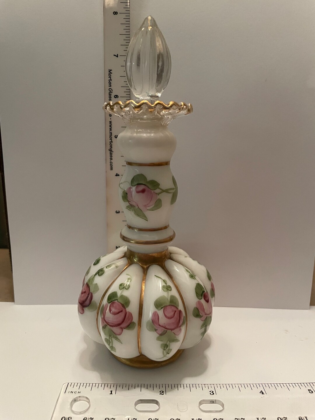 Vintage, Fenton, Charleton Hand Painted Roses Perfume Bottle - Etsy