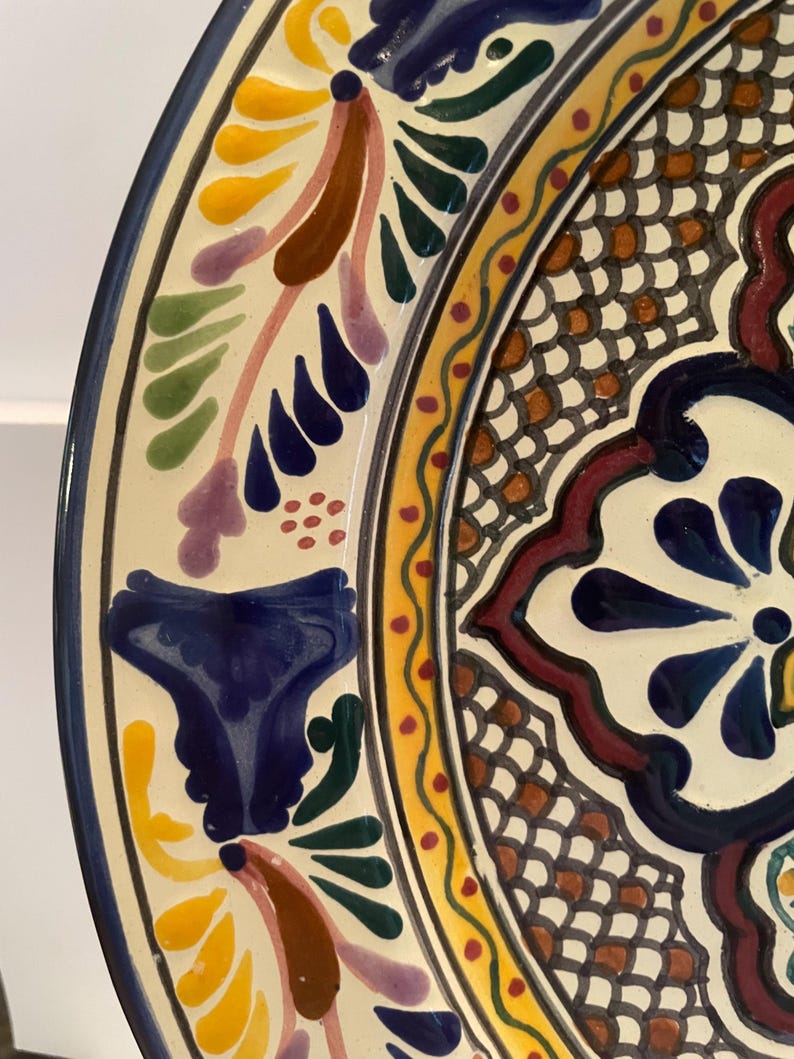 Large Hand Painted Platter - Etsy