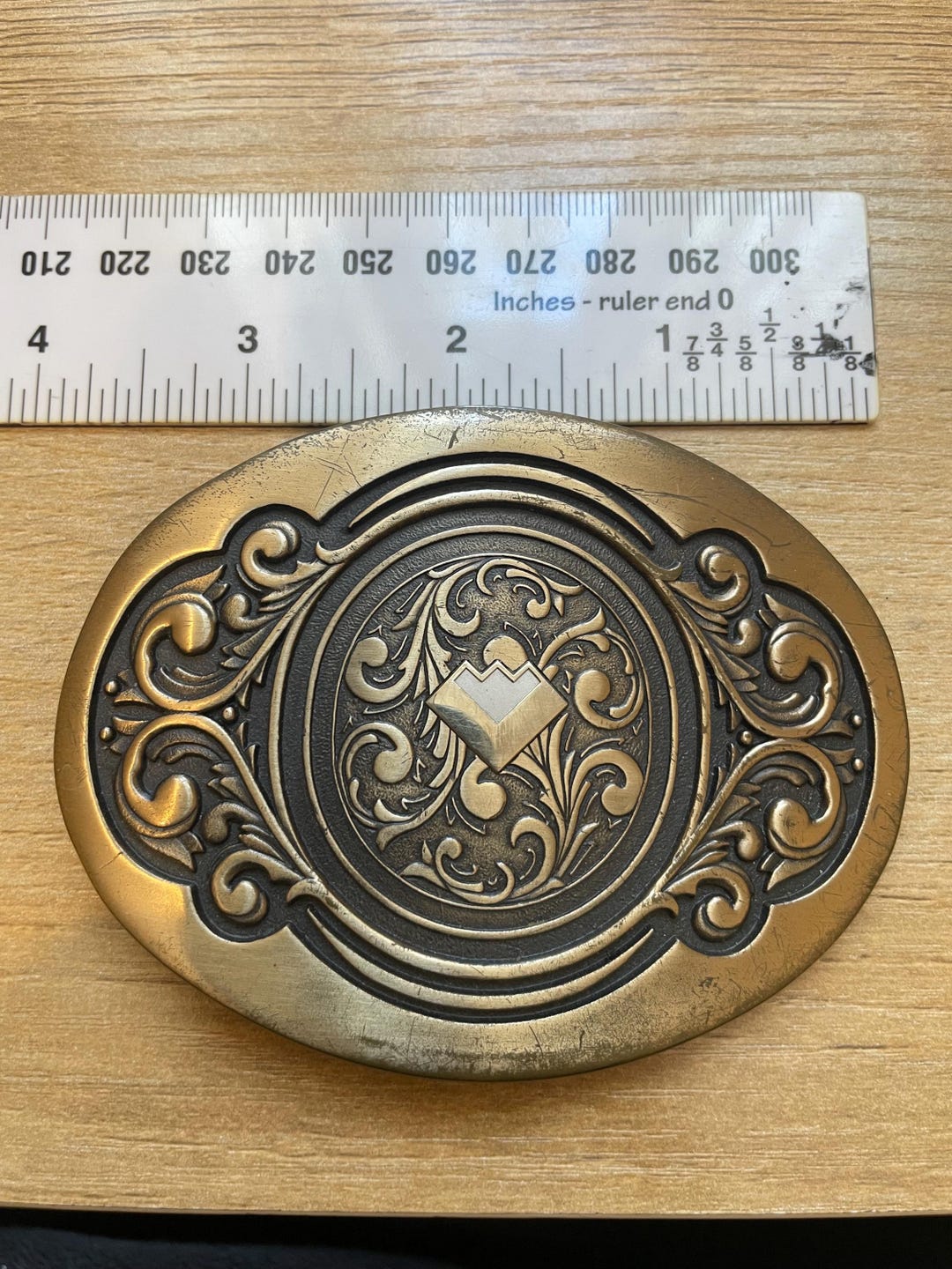 Vintage O.C. Tanner Solid Brass Ornate Belt Buckle - Etsy